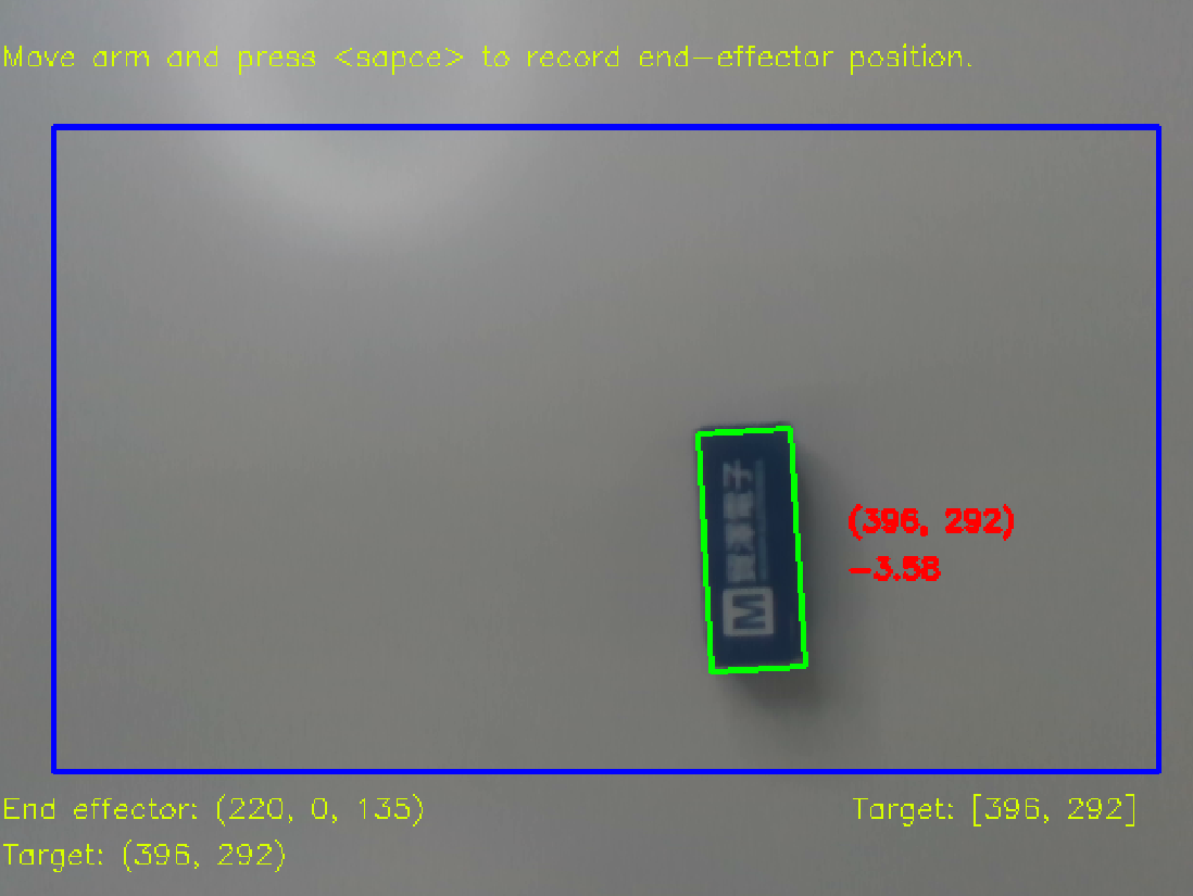 Calibration of The Sensor And The Robotic Arm